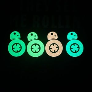 Star Wars | Accents | Bb8 They See Me Rollin Glow In The Dark Neon Star ...